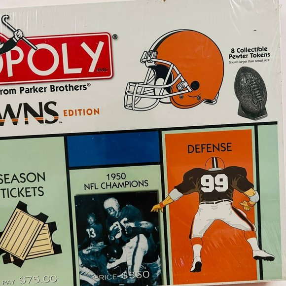 Hasbro | Games | Vintage Monopoly Cleveland Browns Edition 999 Board ...